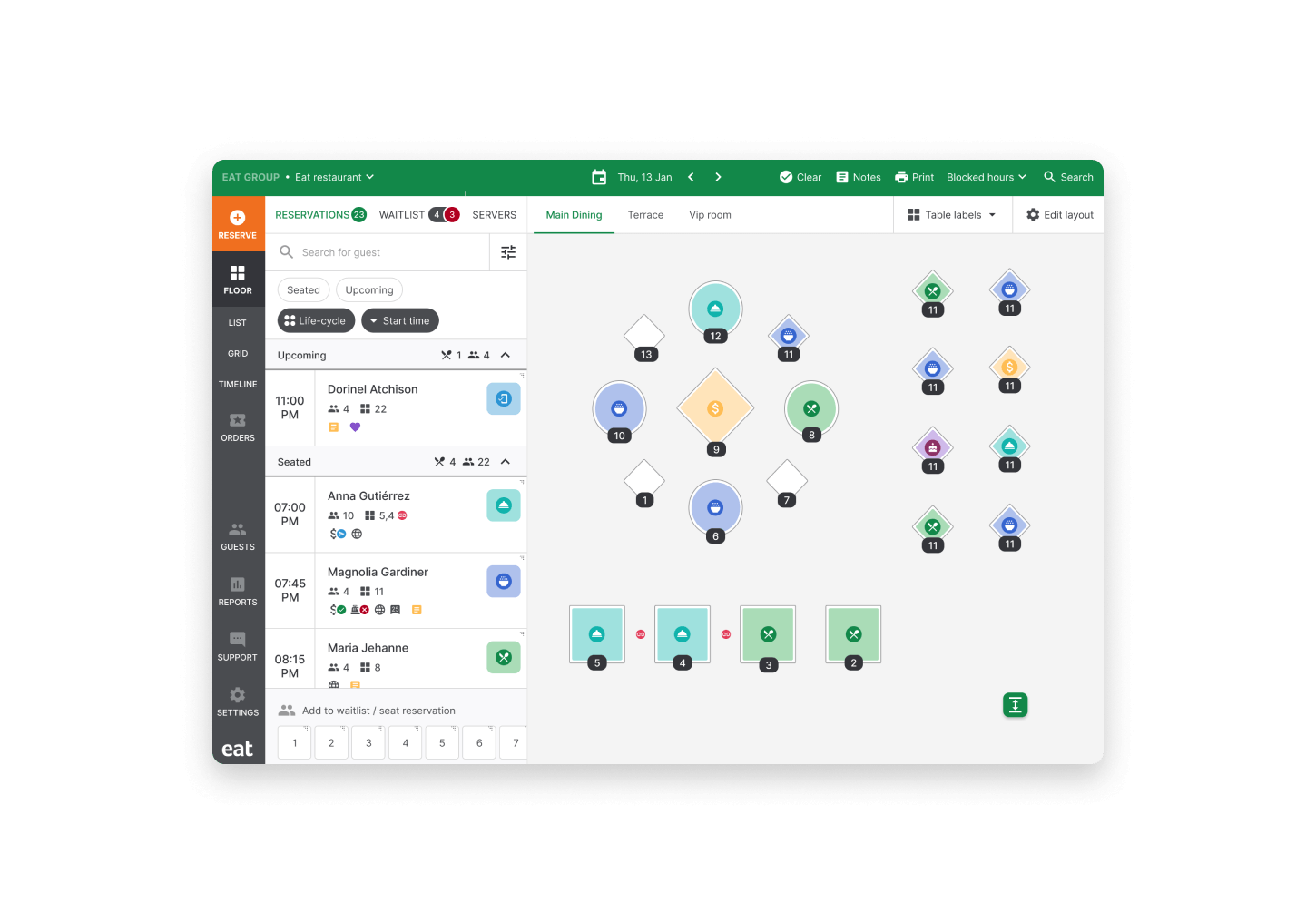 Restaurant Table Management Software | Eat App
